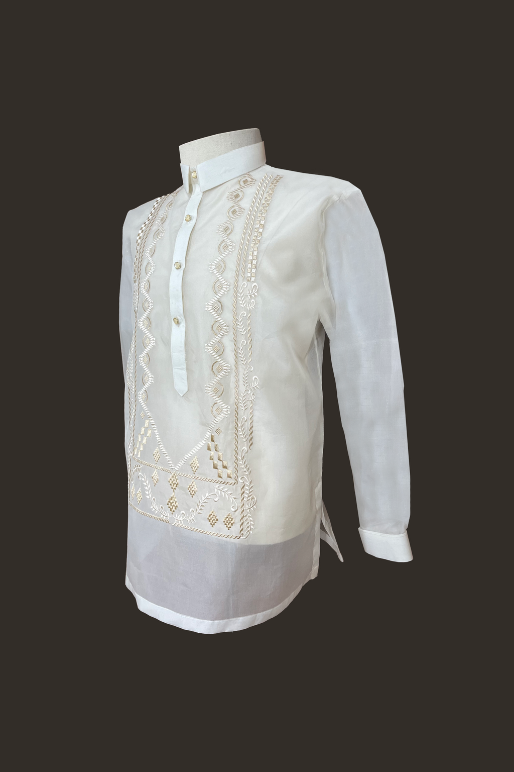 White Jusi Barong Tagalog - Hermanio | Modern Filipino Elegance ...