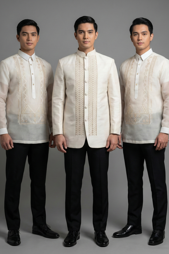 Premium Piña Jusilyn Coat & Premium Jusi Barong Tagalog Package - BF00 ...